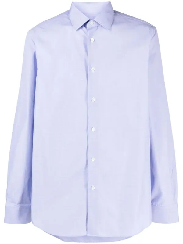 Paul Smith Long-sleeved Cotton Shirt - Blue