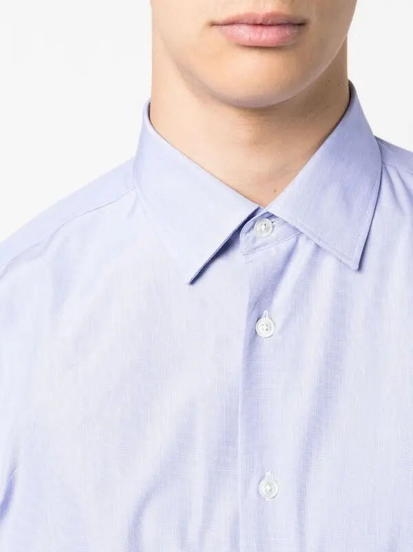 Paul Smith Long-sleeved Cotton Shirt - Blue
