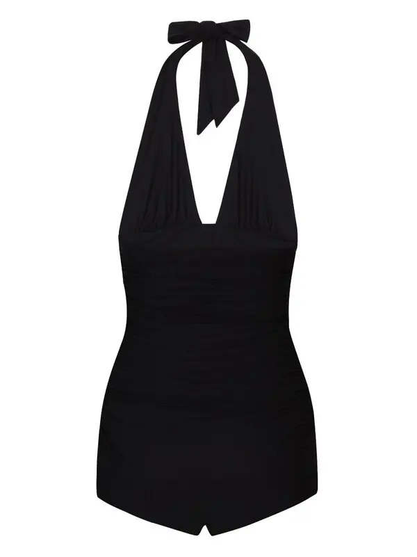 Dolce & Gabbana Halterneck Ruched Swimsuit