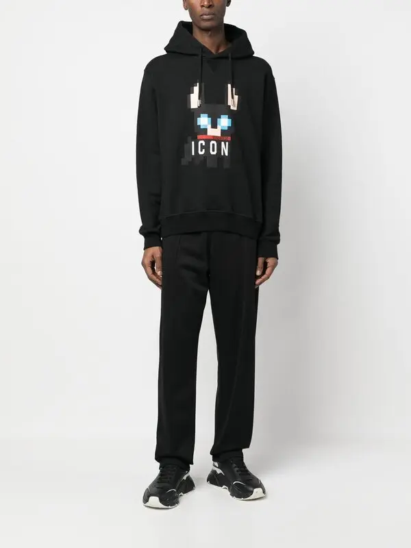 Dsquared2 Icon-print Hoodie - Black