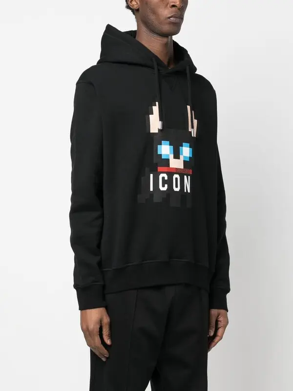 Dsquared2 Icon-print Hoodie - Black