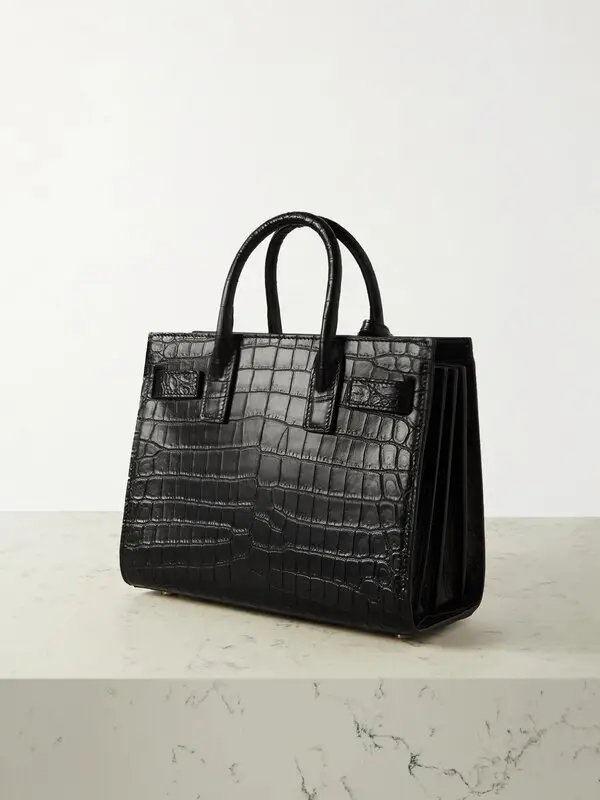 Saint Laurent Sac De Jour Nano Croc-effect Leather Tote