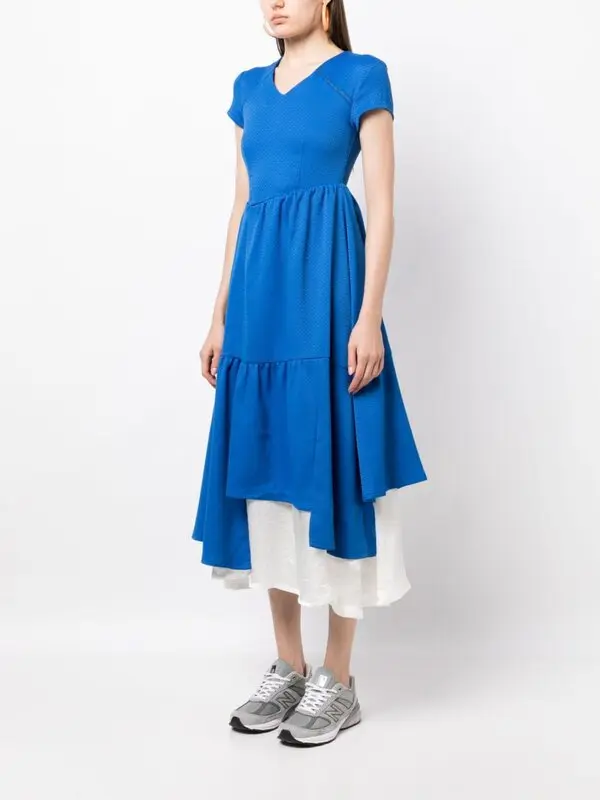 ADER ERROR Layered Asymmetric Midi Dress