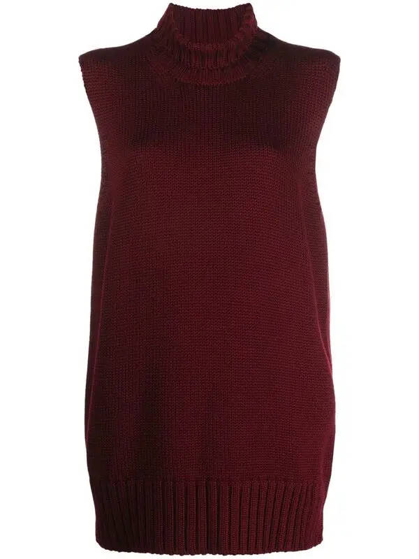 JIL SANDER Knitted High-neck Vest