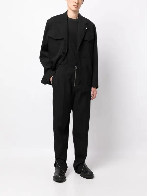 JIL SANDER Zip-fastening Wool Tapered Trousers