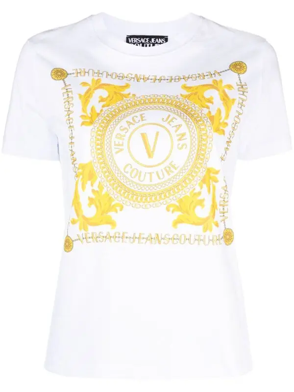 Versace Logo Print T-shirt - White