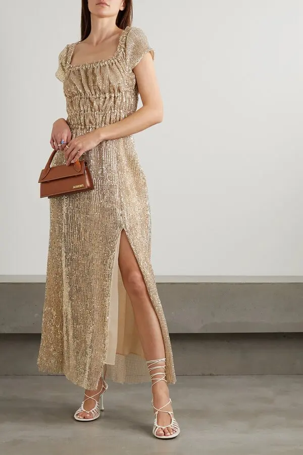 gold silk dress midi Juniper Lace Trim Satin Midi Slip Dress • Shop American Threads Online Yellow / L