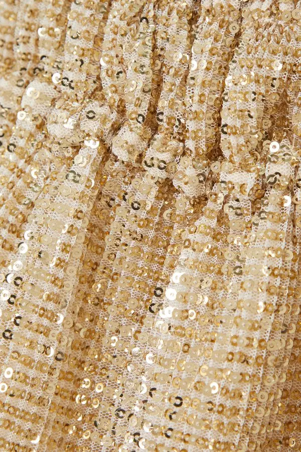 Altuzarra Lily Shirred Sequined Stretch-silk Midi Dress
