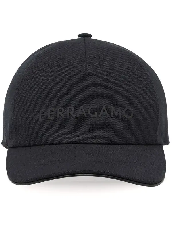 FERRAGAMO Logo Appliqué Baseball Cap - Black