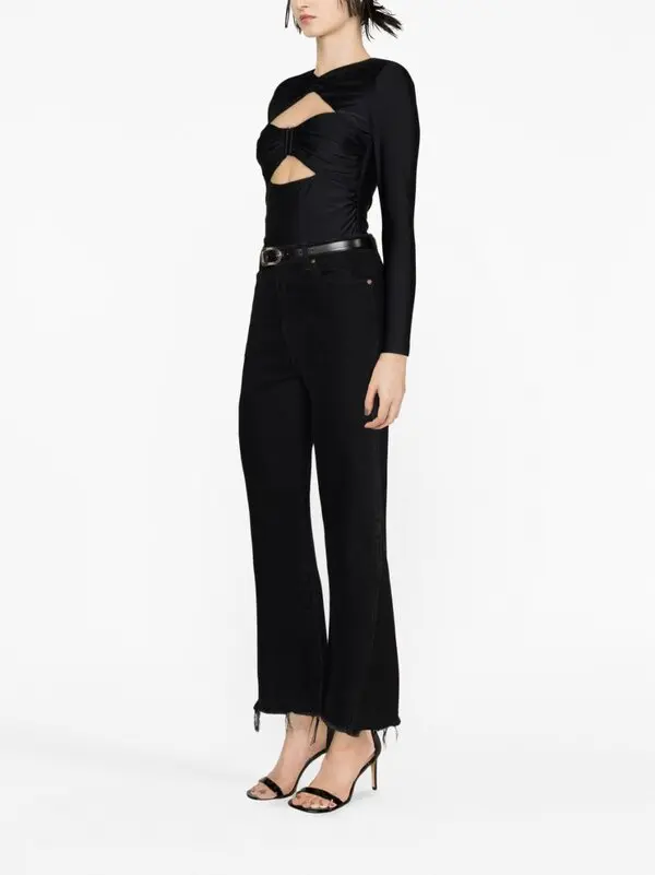 SELF-PORTRAIT Ruched Cut-out Top