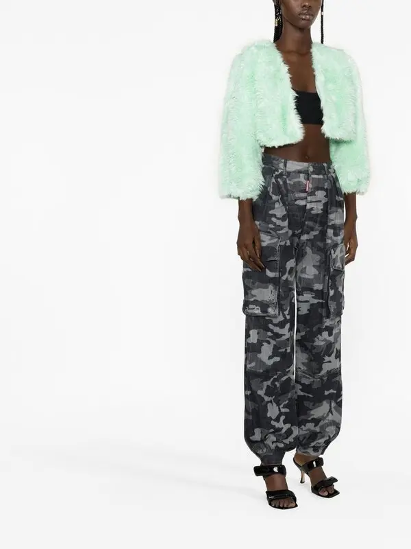 Dsquared2 Camouflage Cargo Trousers - Black