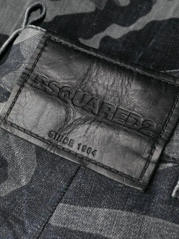 Dsquared2 Camouflage Cargo Trousers - Black