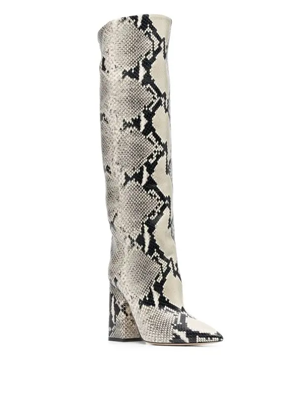 Paris Texas 120mm Python-print Boots