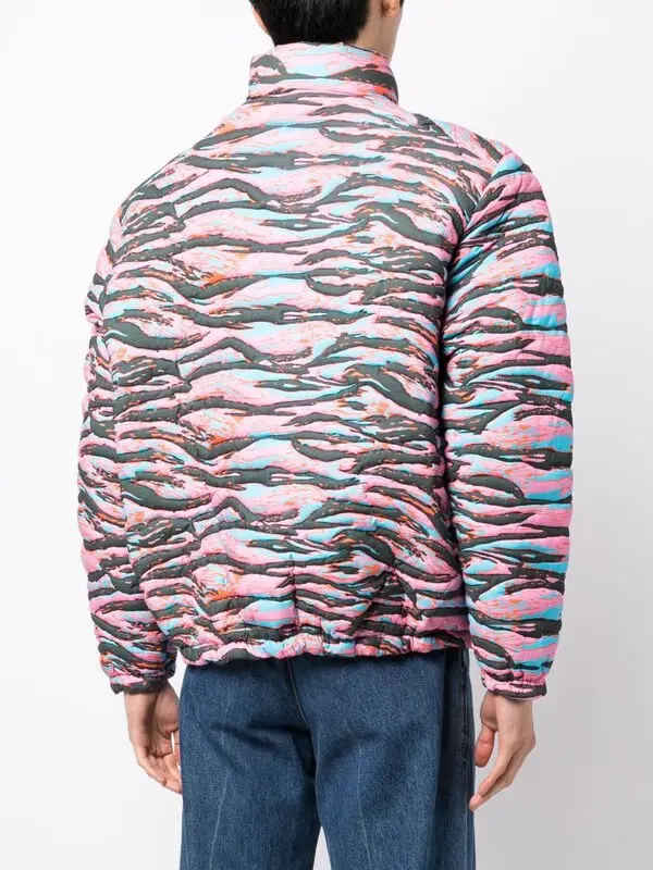 ERL Camouflage Jacquard Padded Jacket - Pink