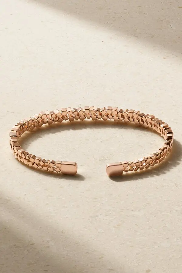 SUZANNE KALAN 18-karat Rose Diamond Bangle