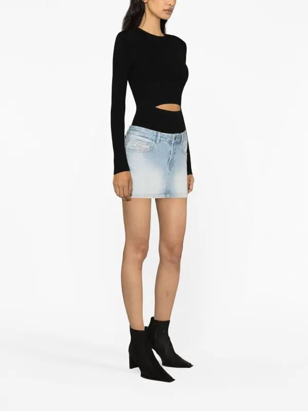 DIESEL® M-peris Cut-out Knitted Top - Black