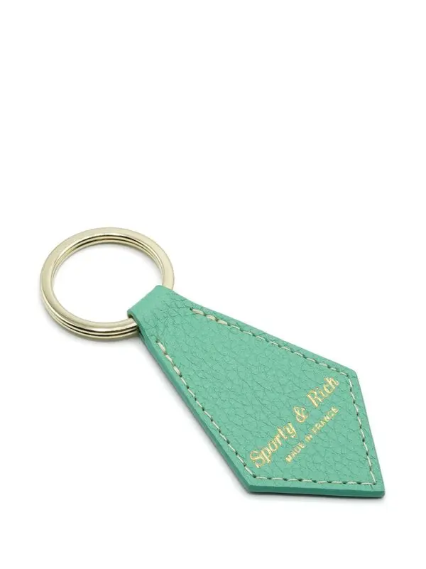 SPORTY & RICH Logo-print Leather Keychain