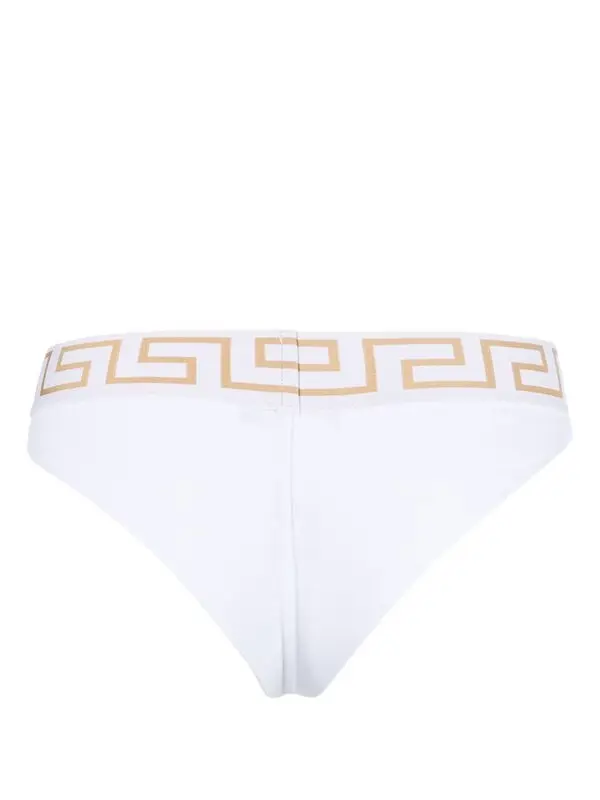 Versace Greca Border Briefs - White