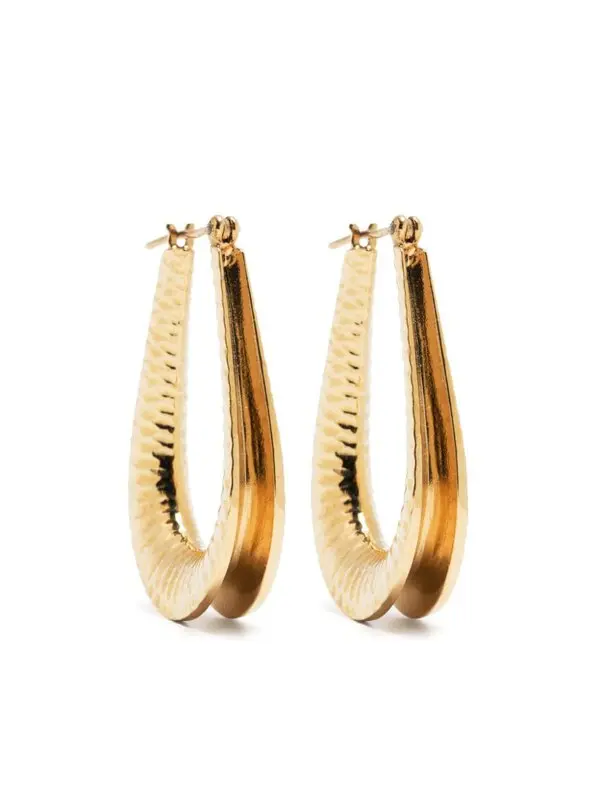 Annelise Michelson Ellipse Hammered Hoop Earrings