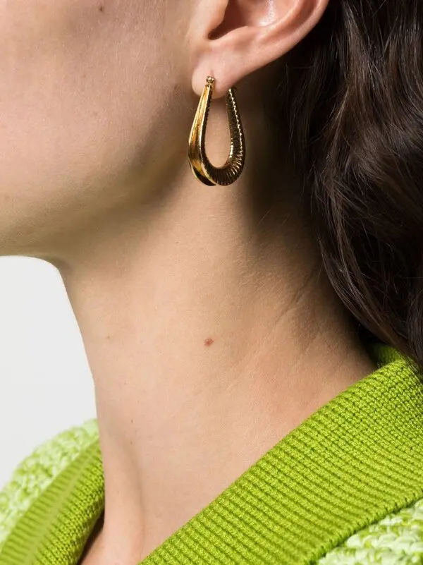 Annelise Michelson Ellipse Hammered Hoop Earrings