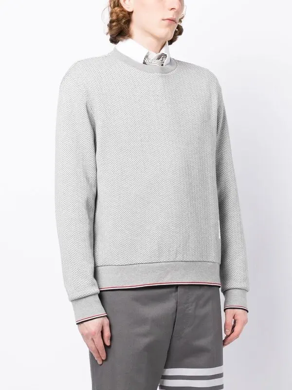Thom Browne Herringbone Pattern Sweater
