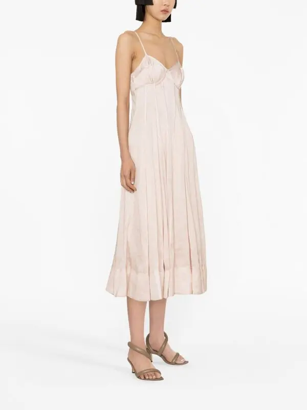 Aje Annie Corset Midi Dress In Pink - 55% Off