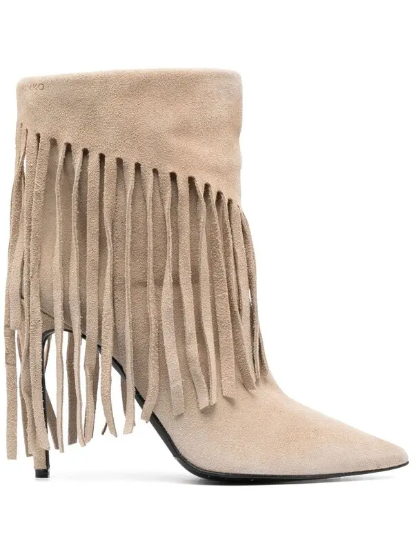 Pinko 120mm Fringe-detail Ankle Boots