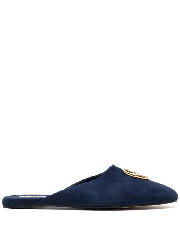 Bally San Fernando Suede Slippers - Blue