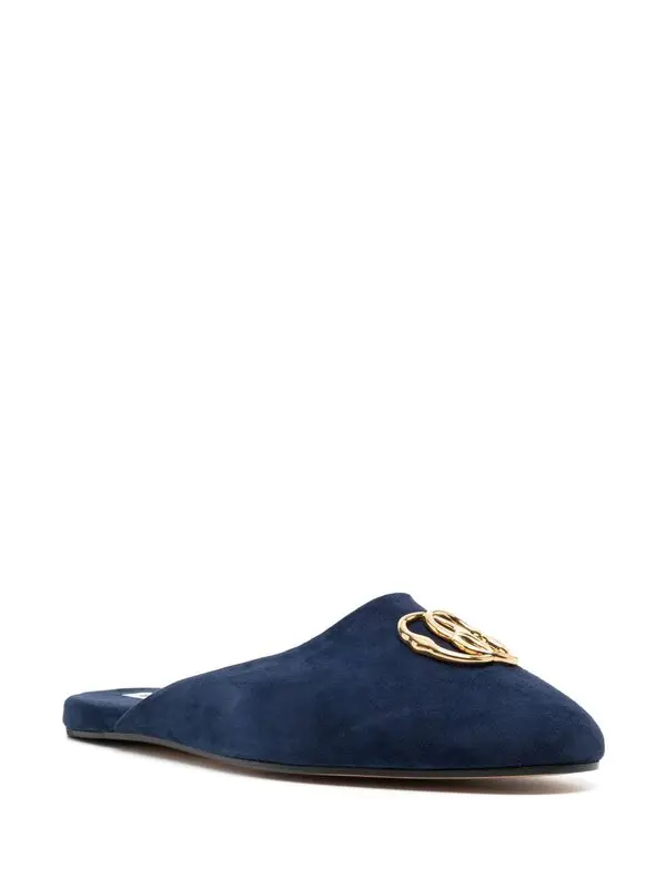 Bally San Fernando Suede Slippers - Blue