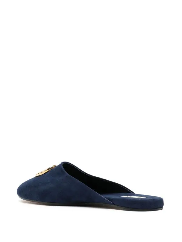 Bally San Fernando Suede Slippers - Blue