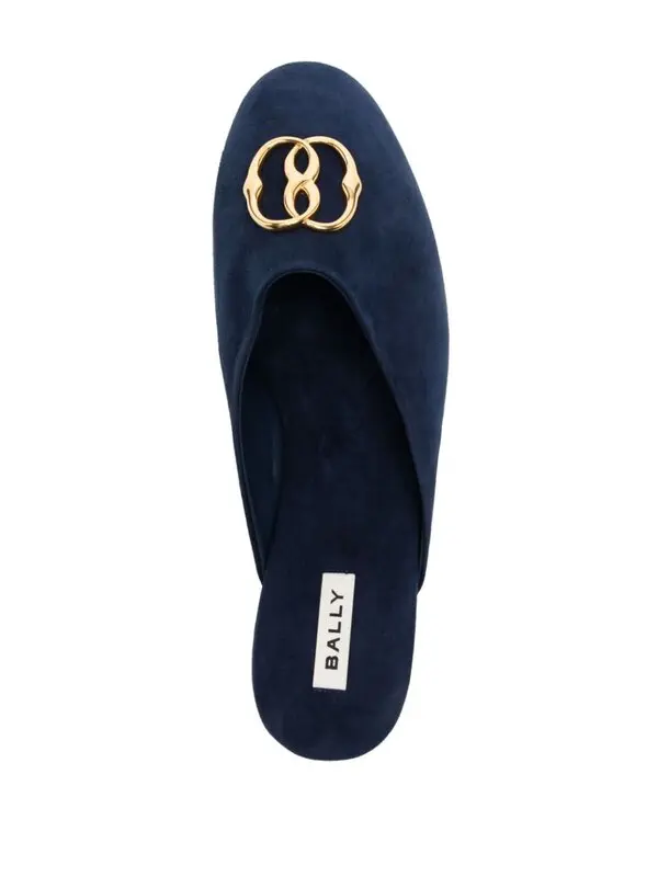 Bally San Fernando Suede Slippers - Blue