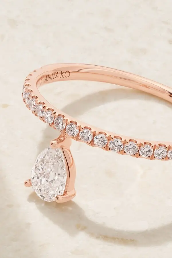 ANITA KO Duchess Diamond & 18-karat Rose Eternity Ring