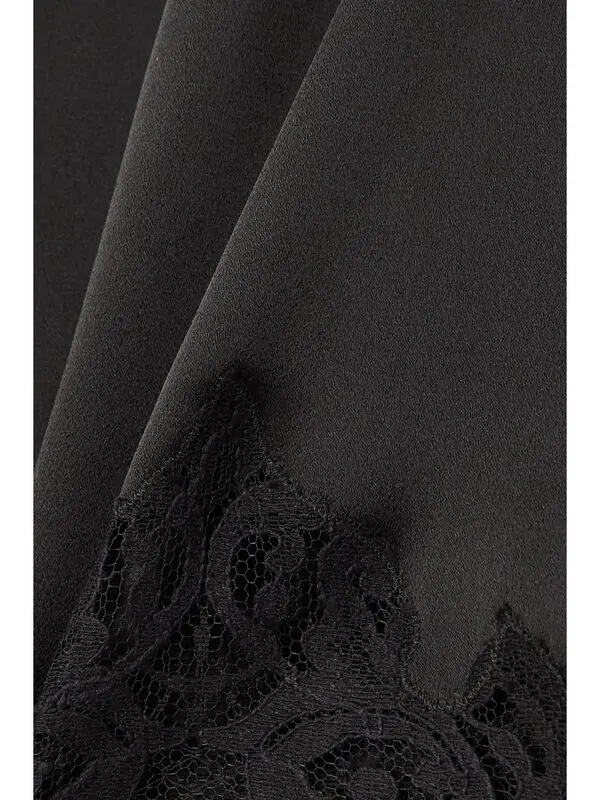 Stella McCartney Net Sustain Lace-trimmed Satin Skirt