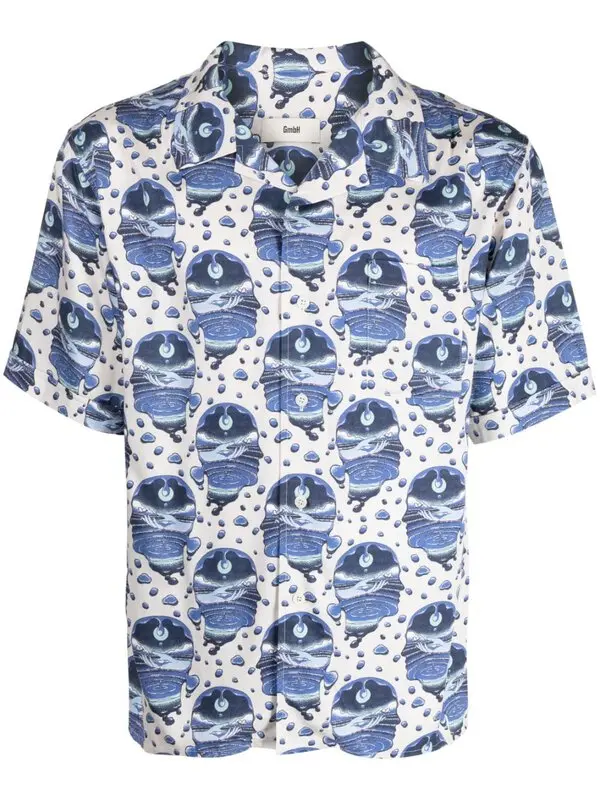 GMBH Graphic-print Short-sleeve Shirt - Blue