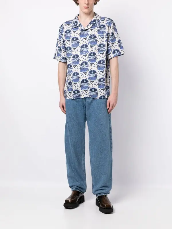 GMBH Graphic-print Short-sleeve Shirt - Blue