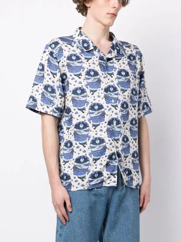 GMBH Graphic-print Short-sleeve Shirt - Blue