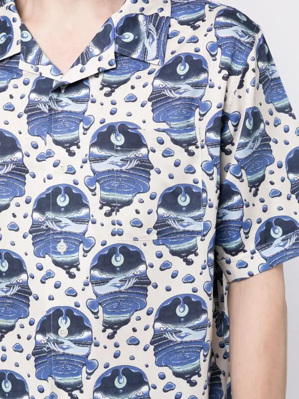 GMBH Graphic-print Short-sleeve Shirt - Blue