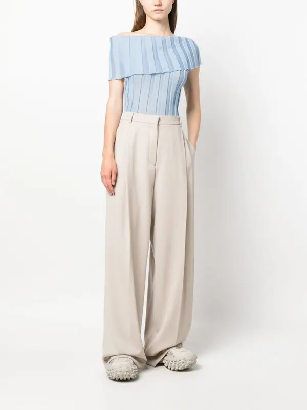 BOTTER Pleated Wide Leg Trousers - Neutrals