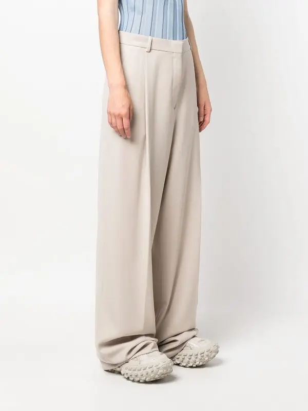 BOTTER Pleated Wide Leg Trousers - Neutrals