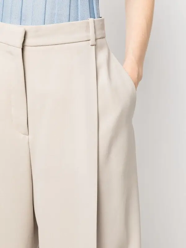 BOTTER Pleated Wide Leg Trousers - Neutrals