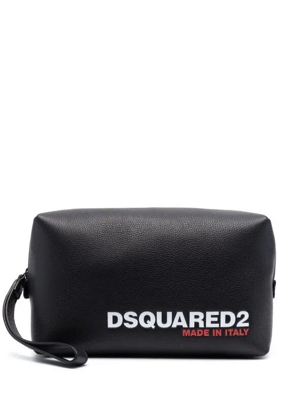Dsquared2 Logo-print Leather Wash Bag