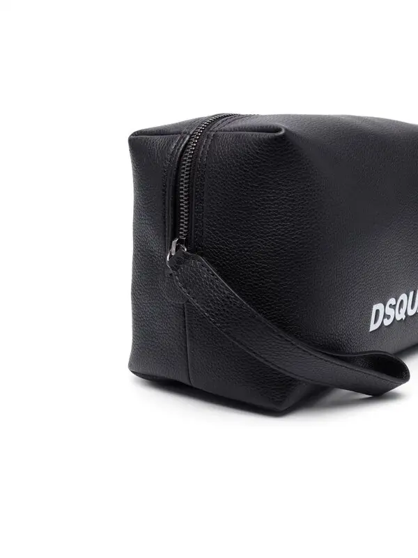 Dsquared2 Logo-print Leather Wash Bag