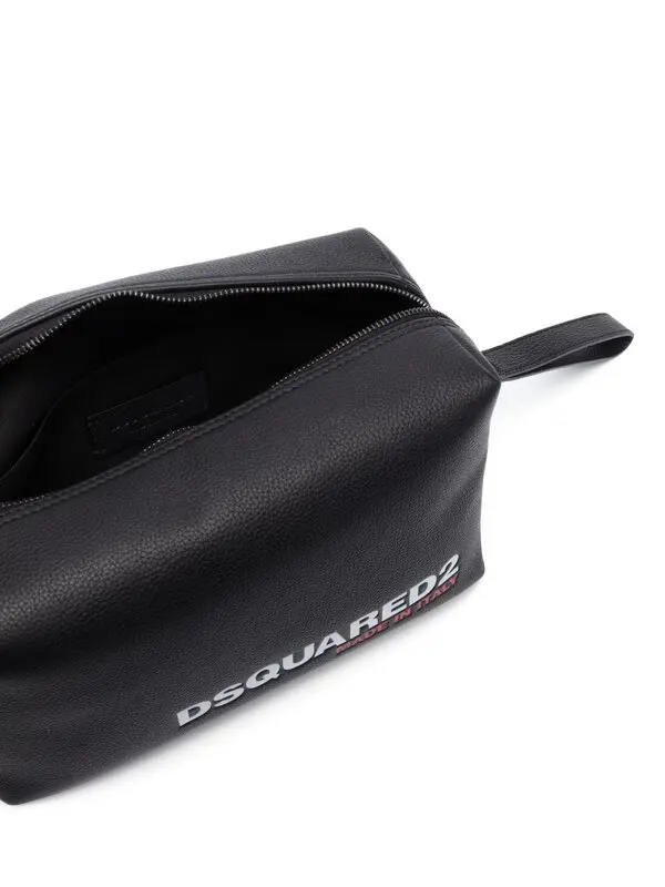 Dsquared2 Logo-print Leather Wash Bag