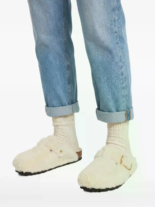 BIRKENSTOCK Boston Platform Slides - Neutrals