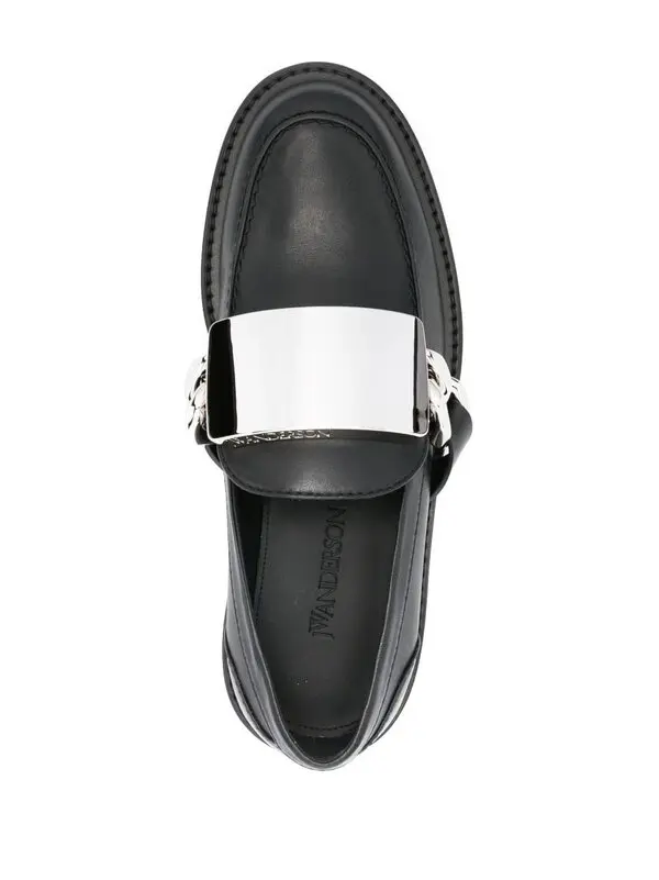 JW Anderson Logo-engraved Leather Loafers