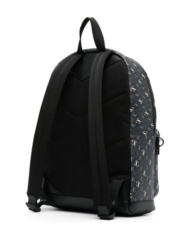 Jimmy Choo Wilmer Monogram-Pattern Backpack In Grey - 40% Off
