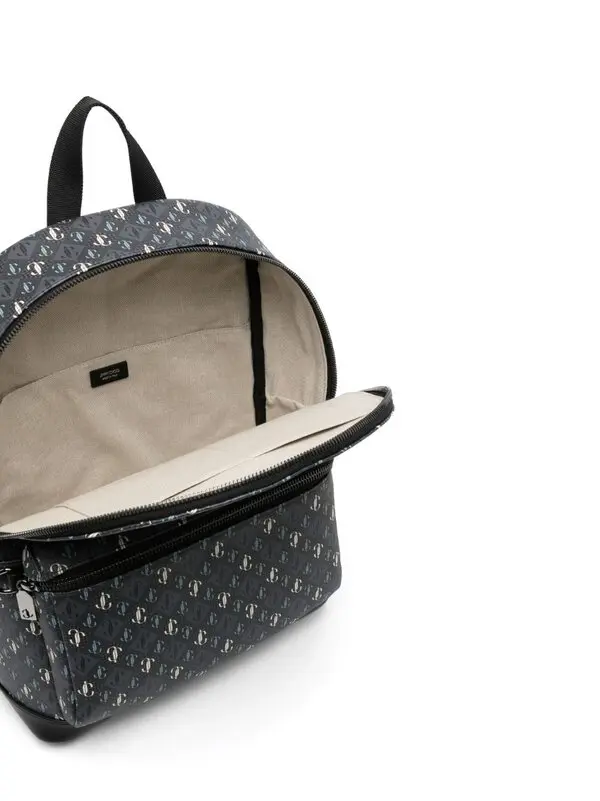Jimmy Choo Wilmer Monogram-Pattern Backpack In Grey - 40% Off