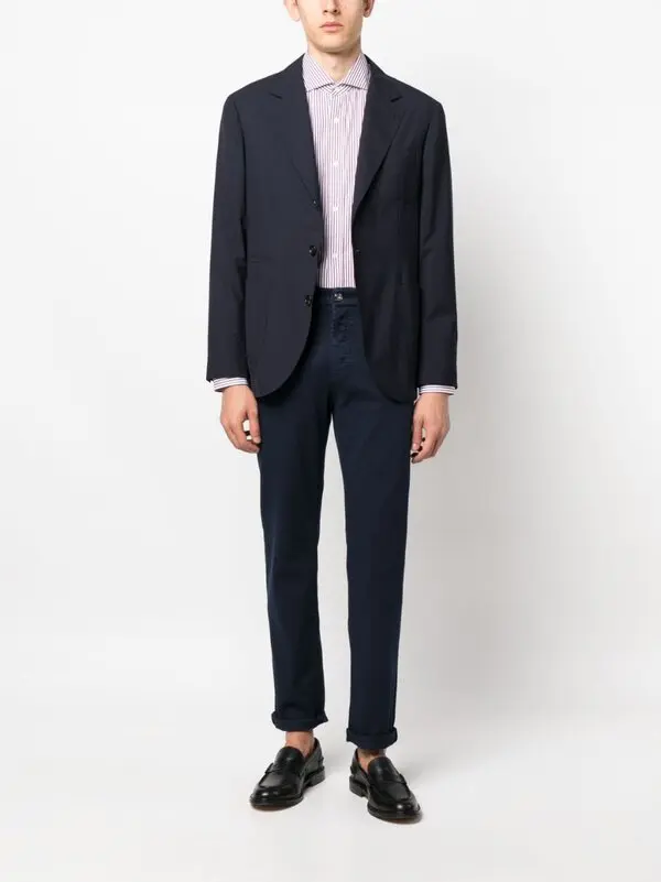 Brunello Cucinelli Long-sleeve Striped Cotton Shirt