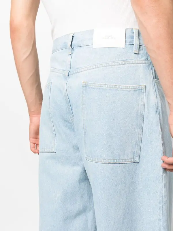 Studio Nicholson Cropped Wide-leg Jeans - Blue