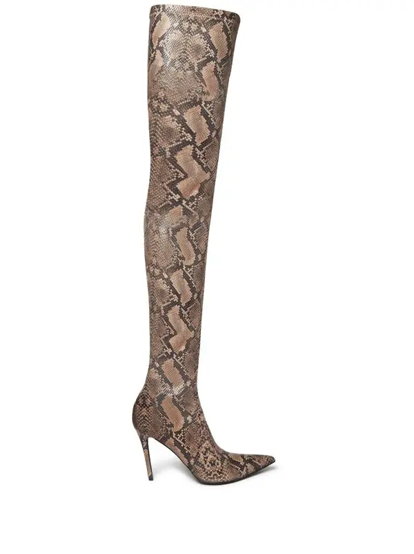 Stella McCartney Python-print Thigh-high Boots